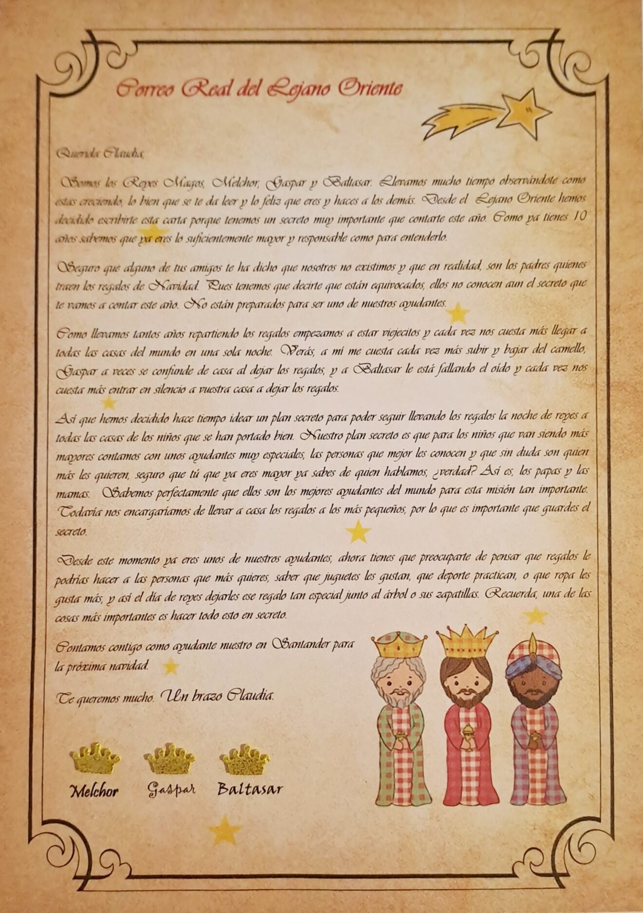 Carta Mágica revela el secreto de los Reyes Magos - lascartasmagicas.com